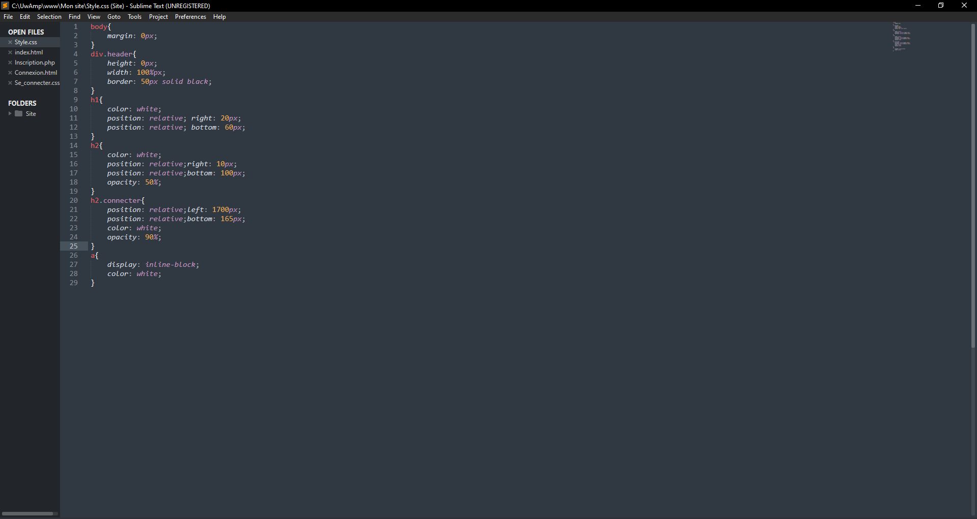 HTML problème de css par Badzik - page 1 - OpenClassrooms